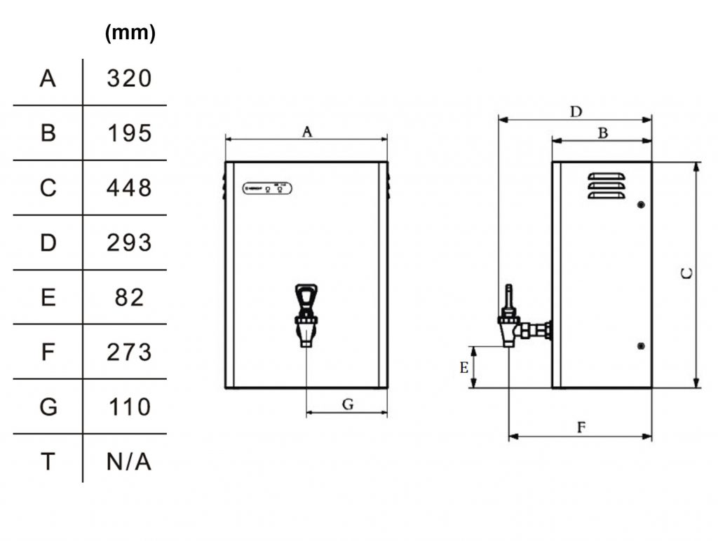 Wall Mounted Water Boiler | WB-BW-AQ | Quench